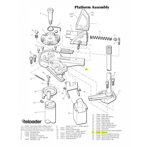 Dillon XL650 Primer Punch Assembly Platform - RELOADER